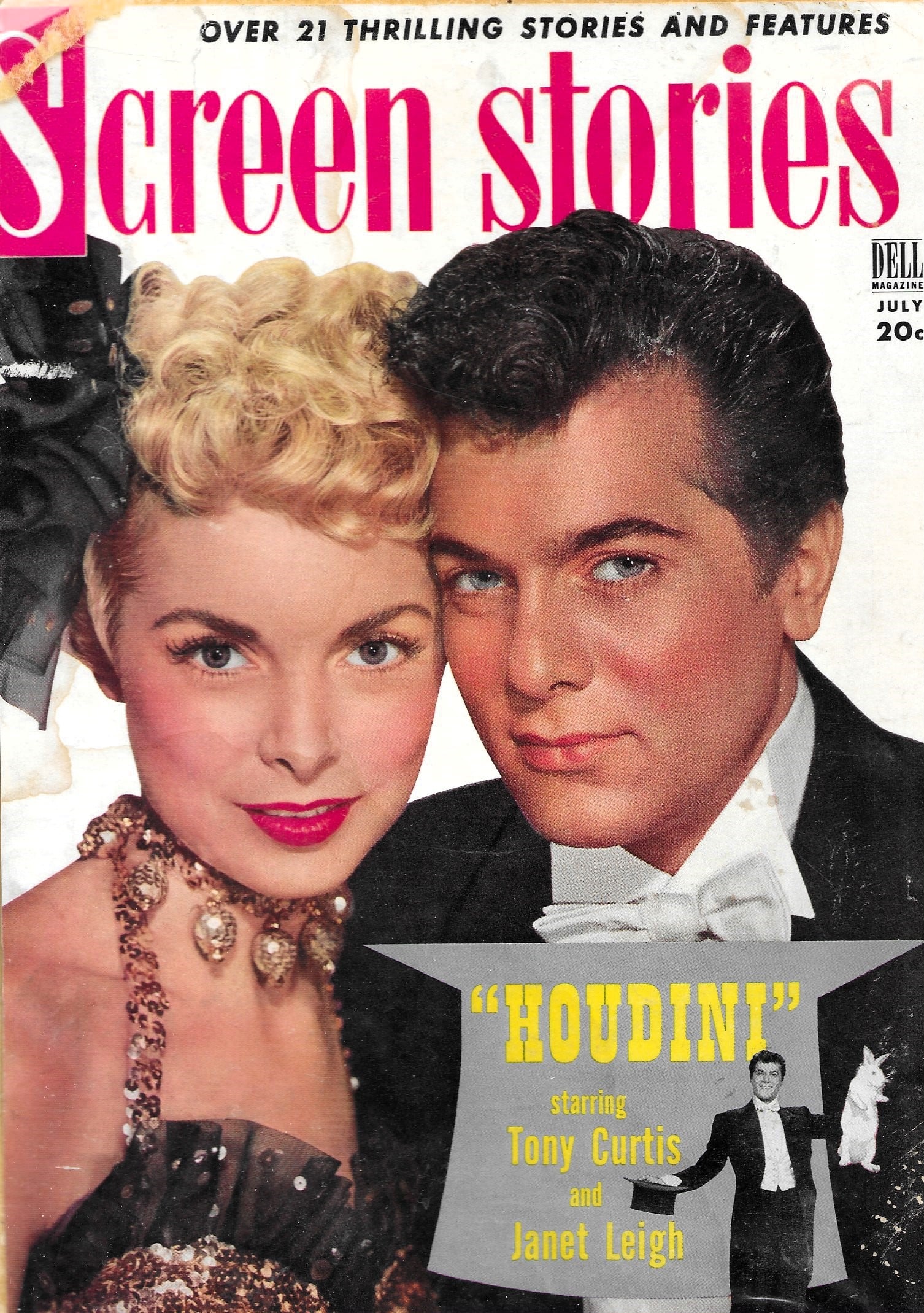 Houdini Screen Stories Magazine: Tony Curtis Cover